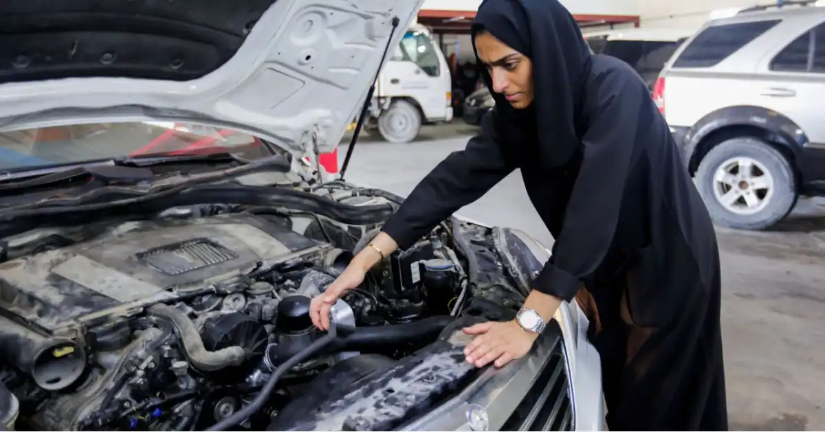 Pink Revolution Saudi Women Mechanics Save Your Ride in Secret Garages!